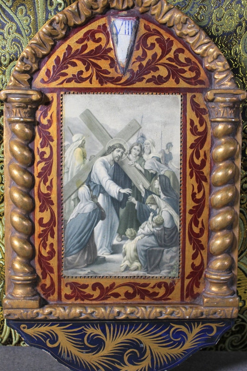 Ancient Religious Icon, via Crucis Nº8, Wooden Icon, Icon With ...