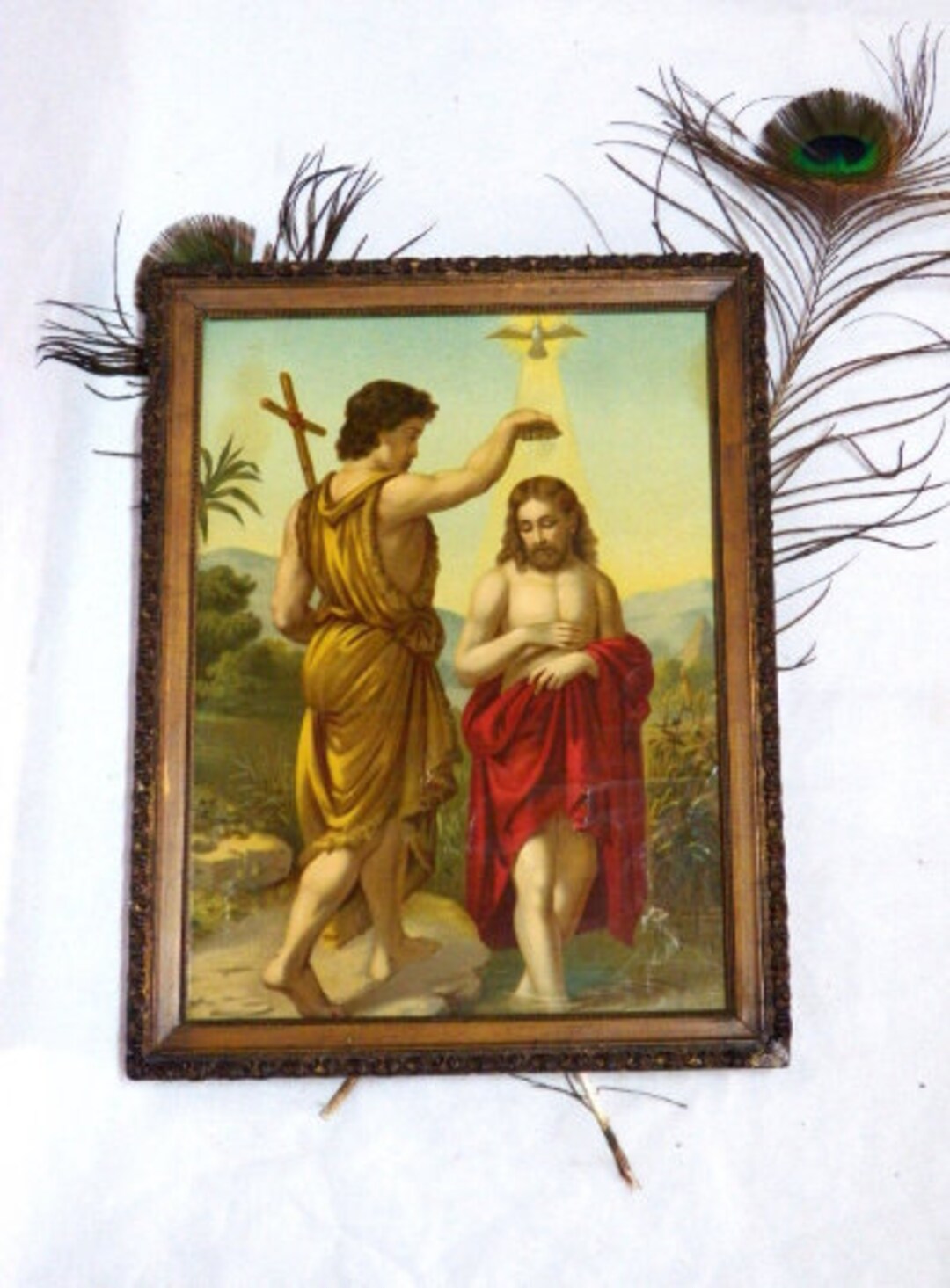 Antique Lithography XIX, Lithography Baptism of Christ, Ancient ...