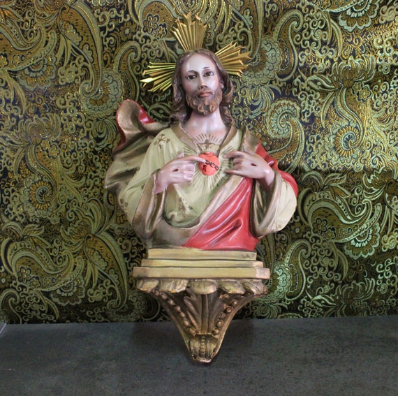 Old Altar Heart of Jesus Altarpiece Heart Jesus Altar - Etsy