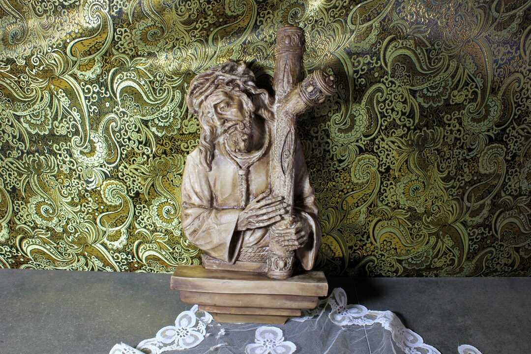 Ancient Bust Relief Passion of Christ, Half Relief Bust, Ancient Christ ...