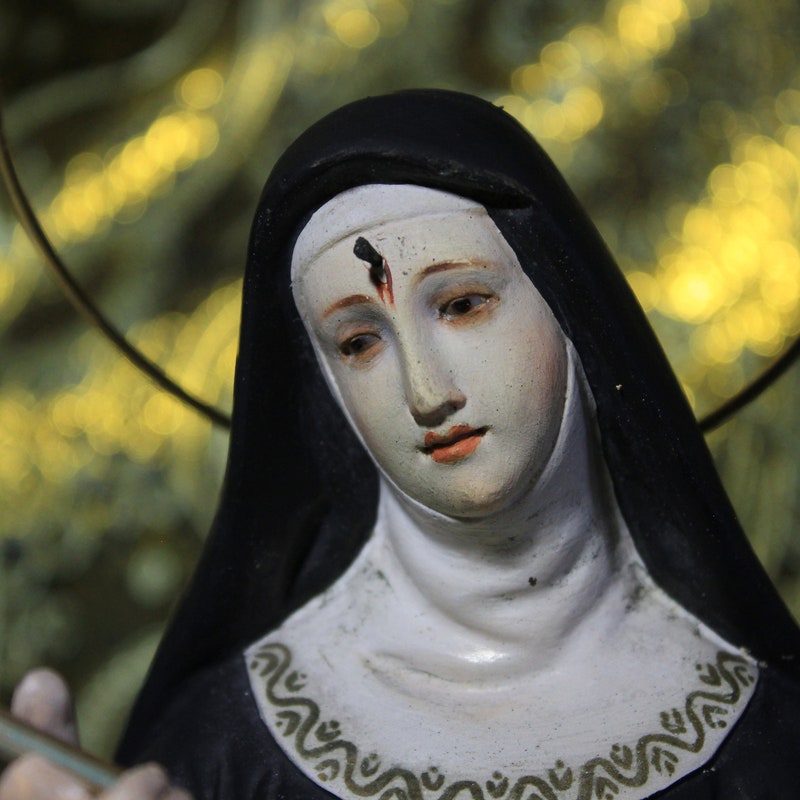 Antique St Rita Statue - Etsy UK