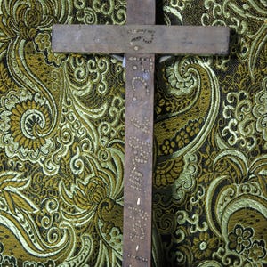 19th Century Wooden Cross, Victorian Crucifix, Bronze Christ, Religious ...