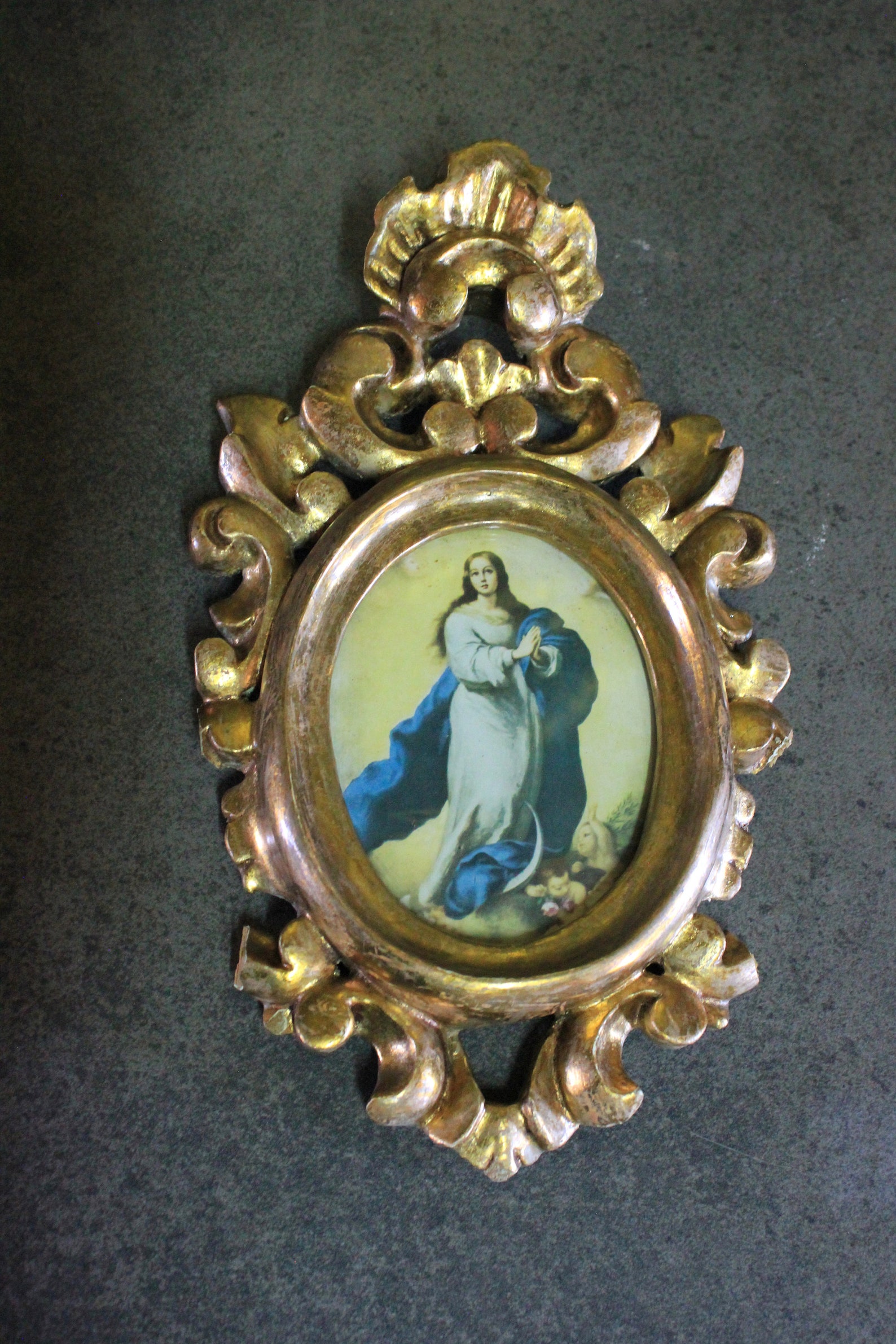 Icono Virgen De La Inmaculada Antiguo Altar Relicario Icono - Etsy