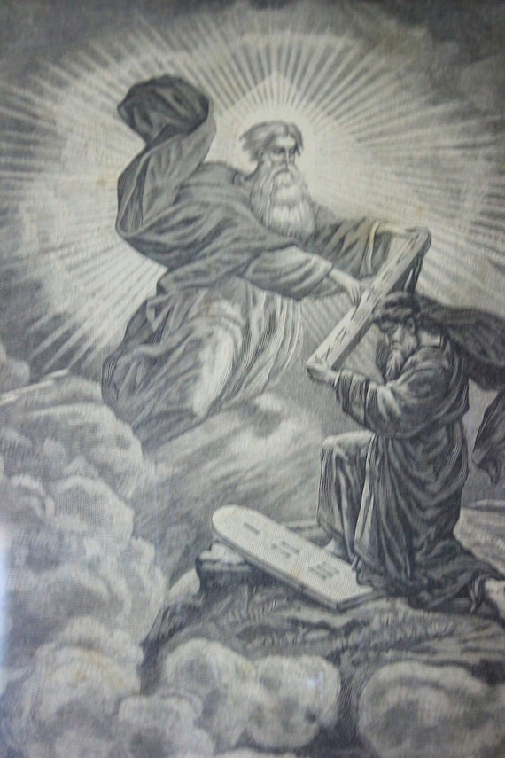 Lithograph Catechism in Pictures the Commandments Religious - Etsy