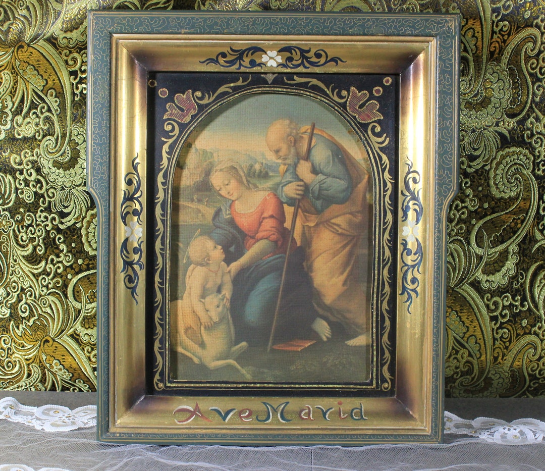 Religious Icon, Religious Lithography, Lithography Altarpiece, Wood ...