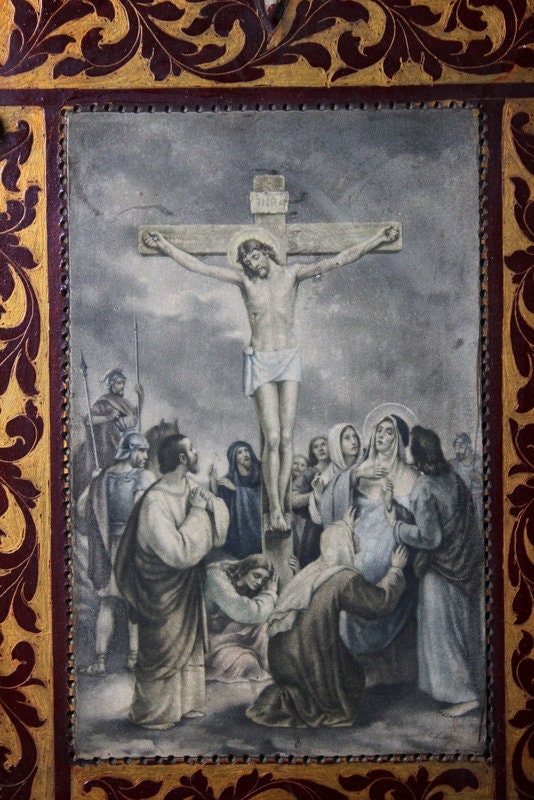 Ancient Religious Icon, via Crucis Nº12, Wooden Icon, Icon With ...