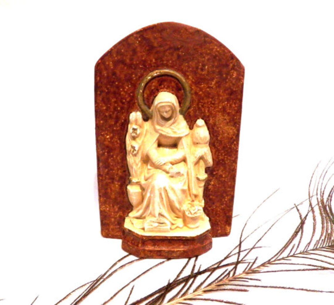 Antique Altar XIX Virgin Altar Small Virgin Altarpiece | Etsy