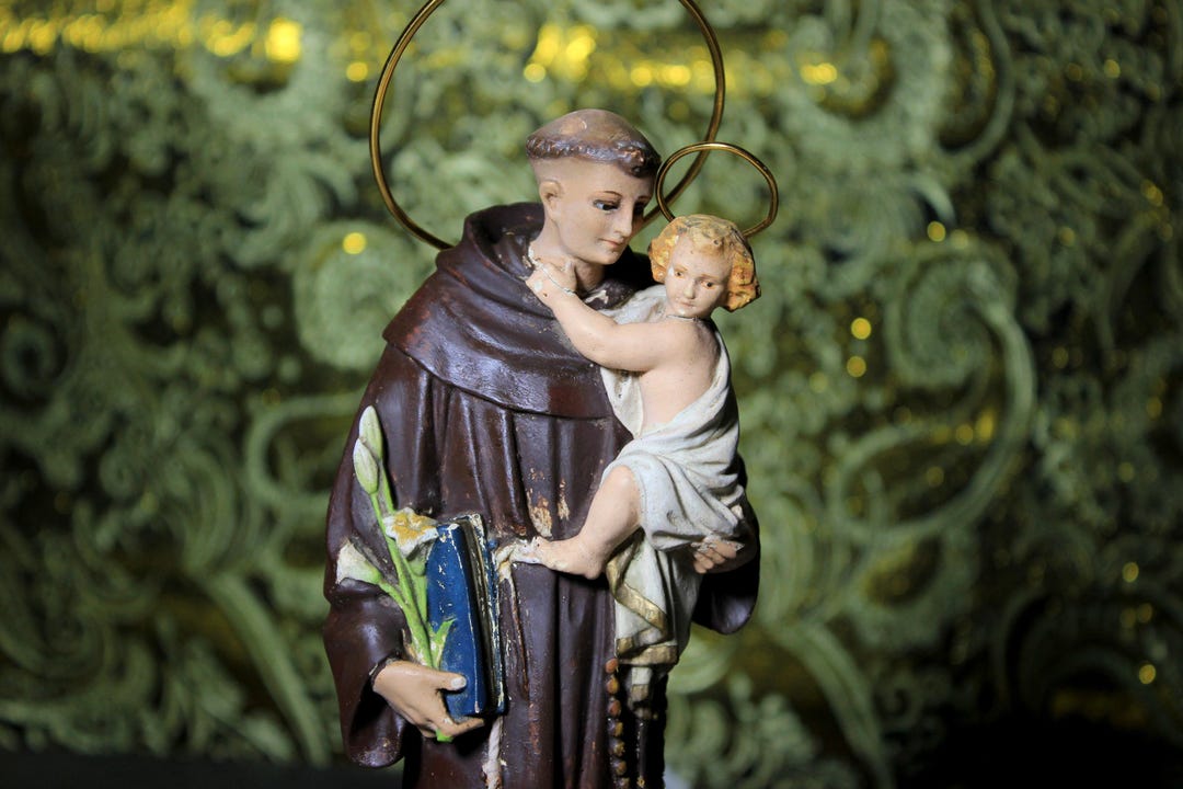 Ancient Saint Anthony of Padua, Religious Art, Holy Sculpture, Holy ...