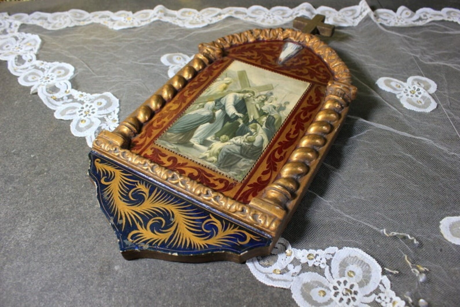 Ancient Religious Icon, via Crucis Nº8, Wooden Icon, Icon With ...