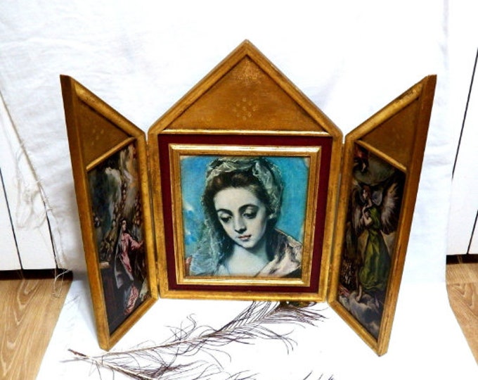 Small Wooden Triptych With Three Images of the Adoration of the Magi ...