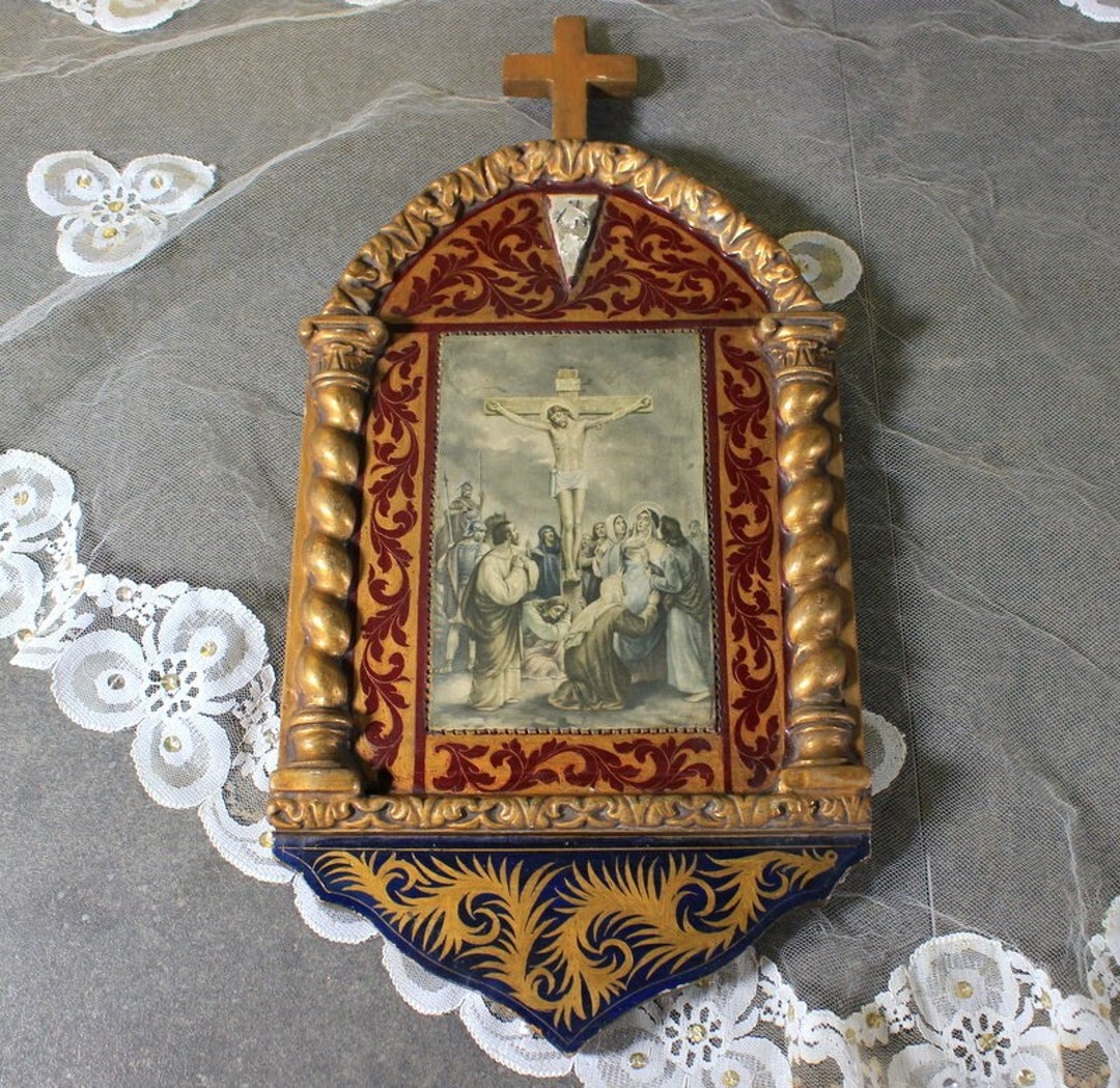 Ancient Religious Icon, via Crucis Nº12, Wooden Icon, Icon With ...
