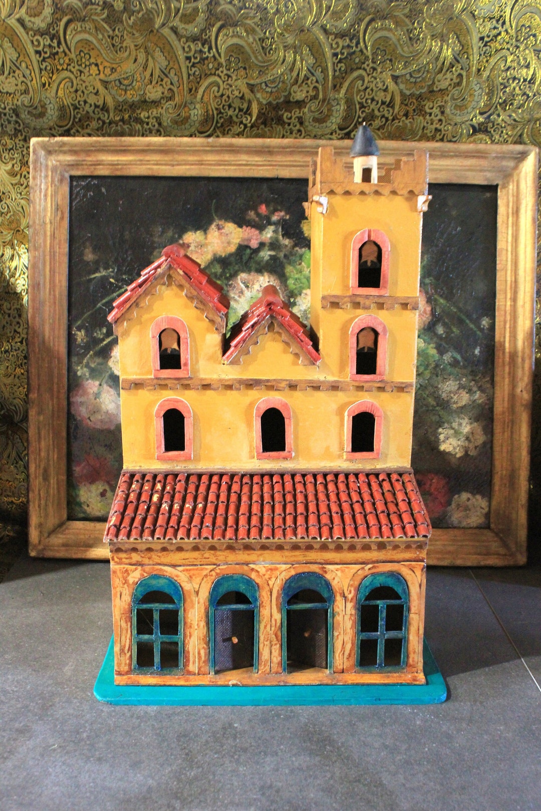 Wooden Bell Tower Model, Vintage Bell Tower, Decorative Building, Scale ...