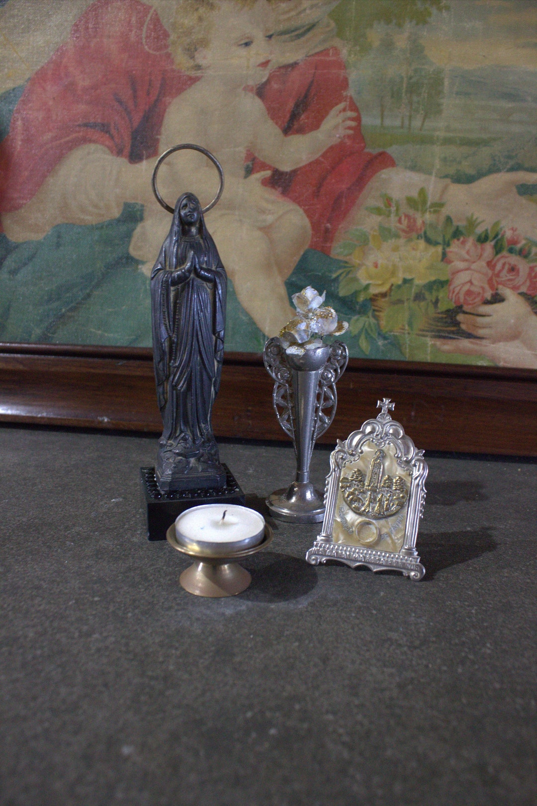 Religious Set, Virgin of Fatima Set, Virgin of Fatima With Búcaro, Set ...