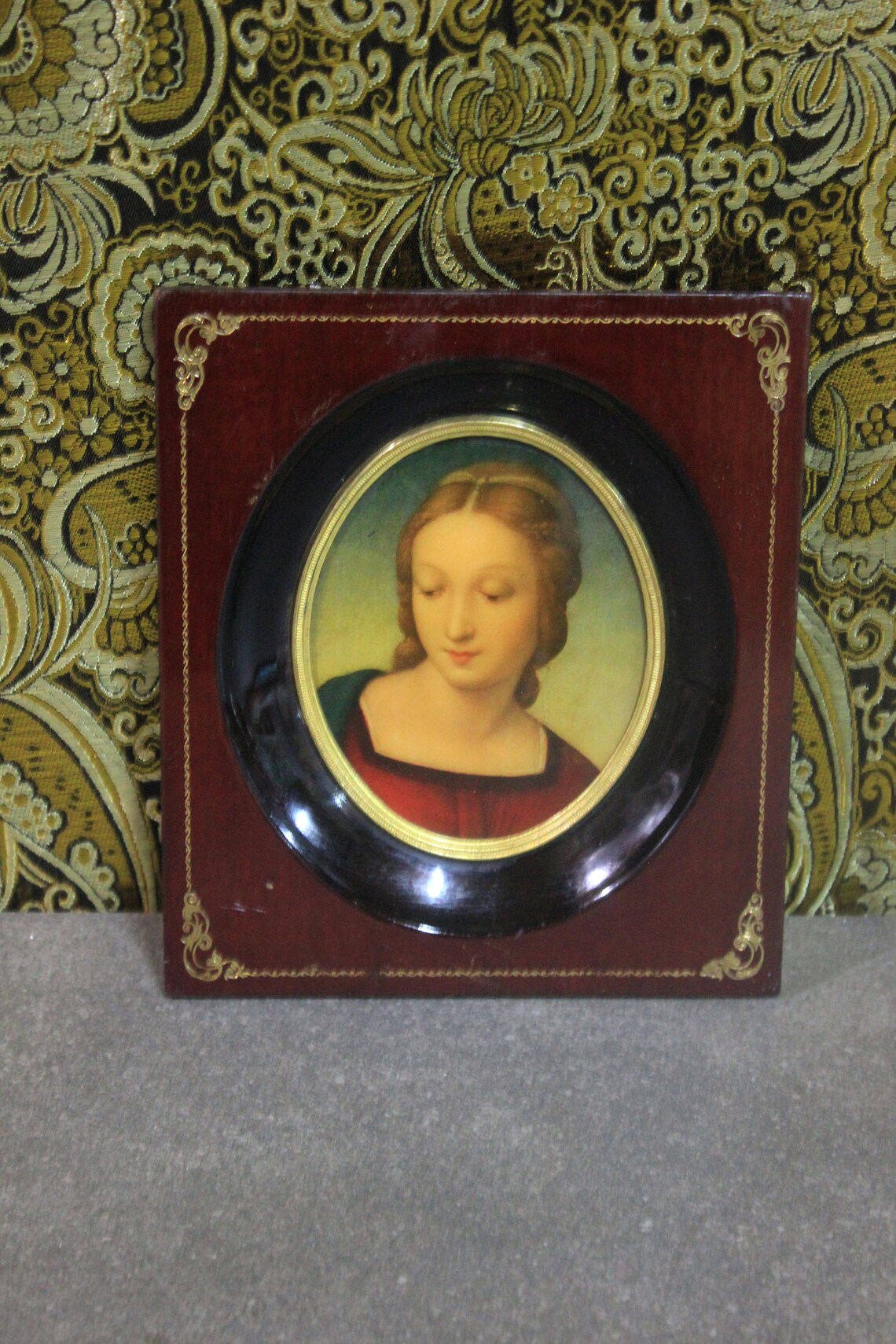 Antique Lithograph Virgin Icon Framed Icon Wooden Frame - Etsy