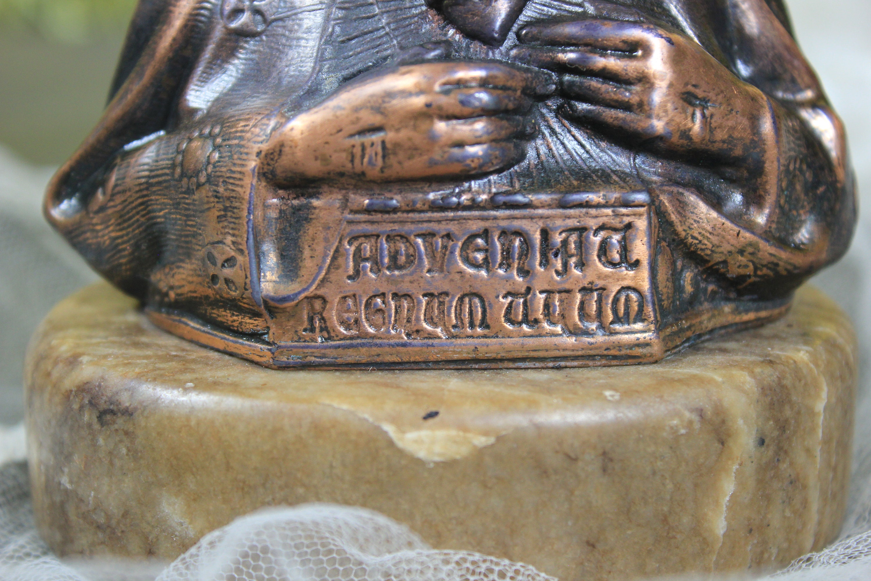 Antique Heart of Jesus Bust, Antique Metal Sculpture, Copper Jesus ...