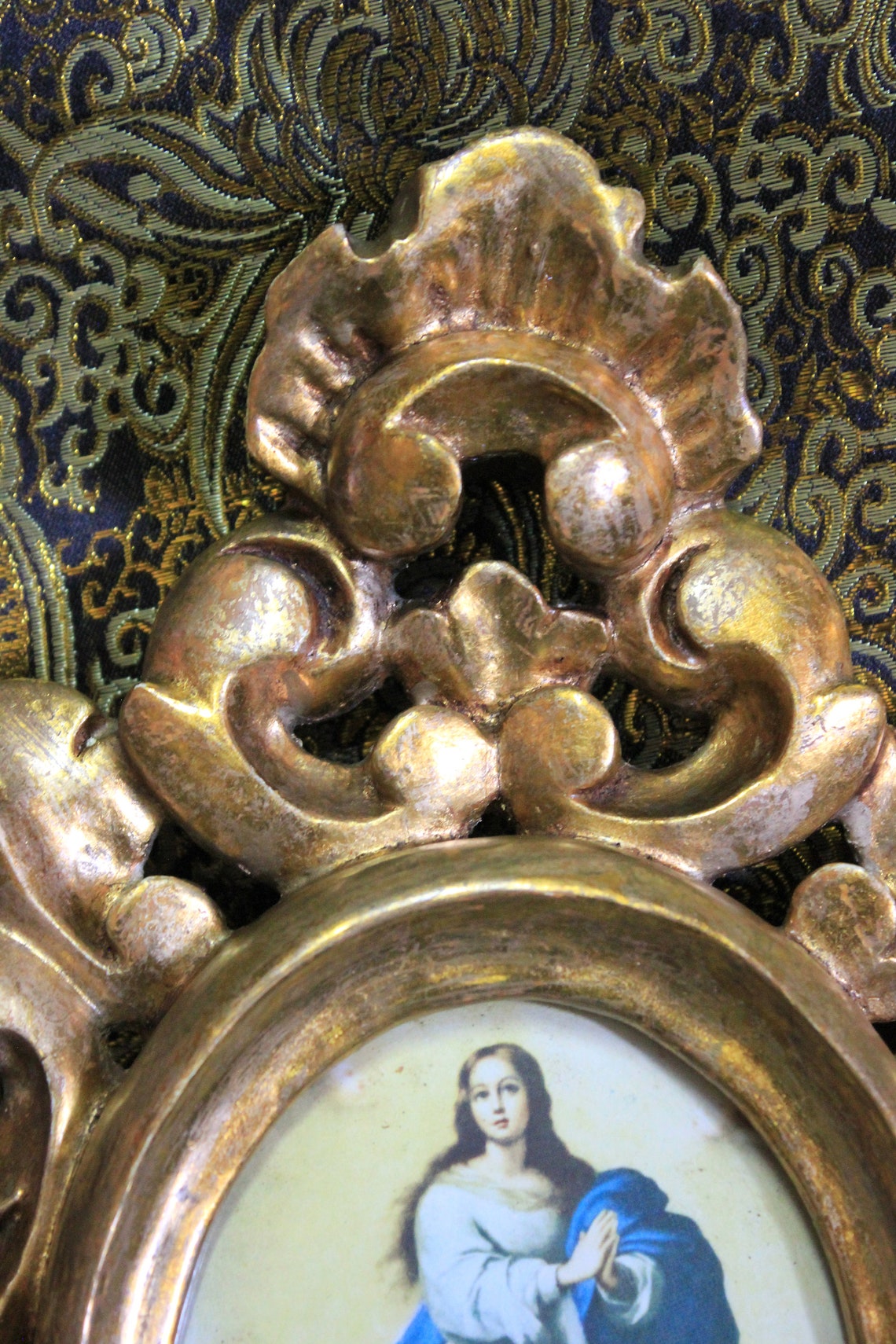 Icono Virgen De La Inmaculada Antiguo Altar Relicario Icono - Etsy