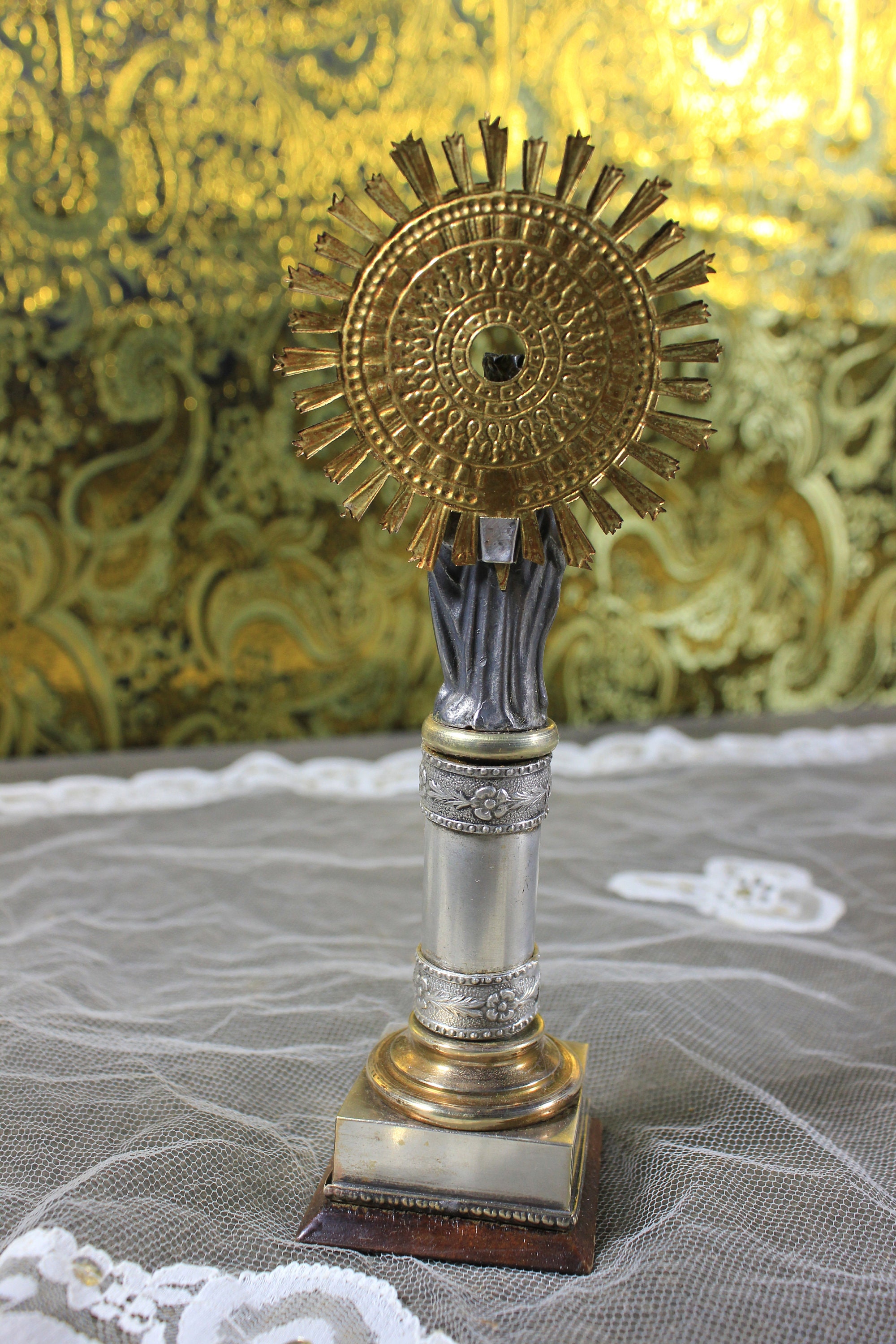 Virgen Del Pilar Chapel Complex, Metal Virgin Pilar, Niche With Virgin ...