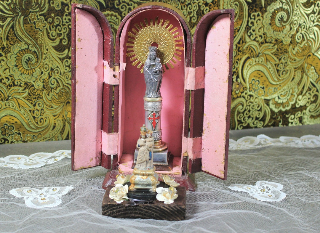 Virgen Del Pilar Chapel Complex, Metal Virgin Pilar, Niche With Virgin ...