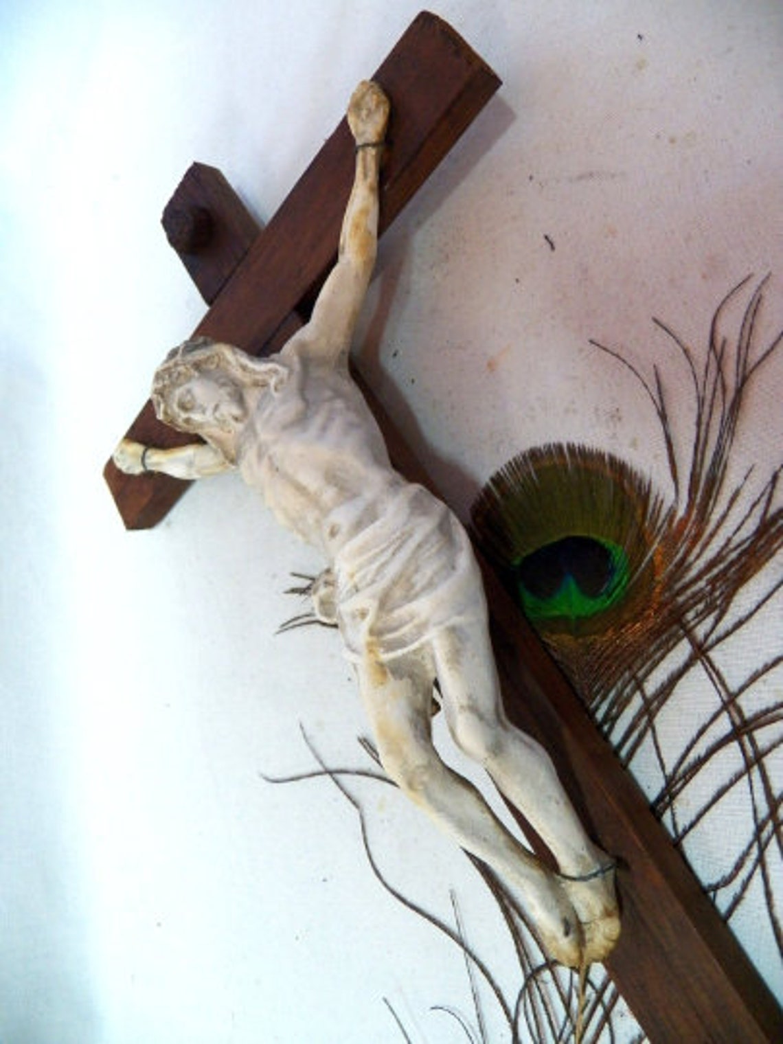 Wall Crucifix Christ Crucifix Plaster Crucifix Wood Cross - Etsy