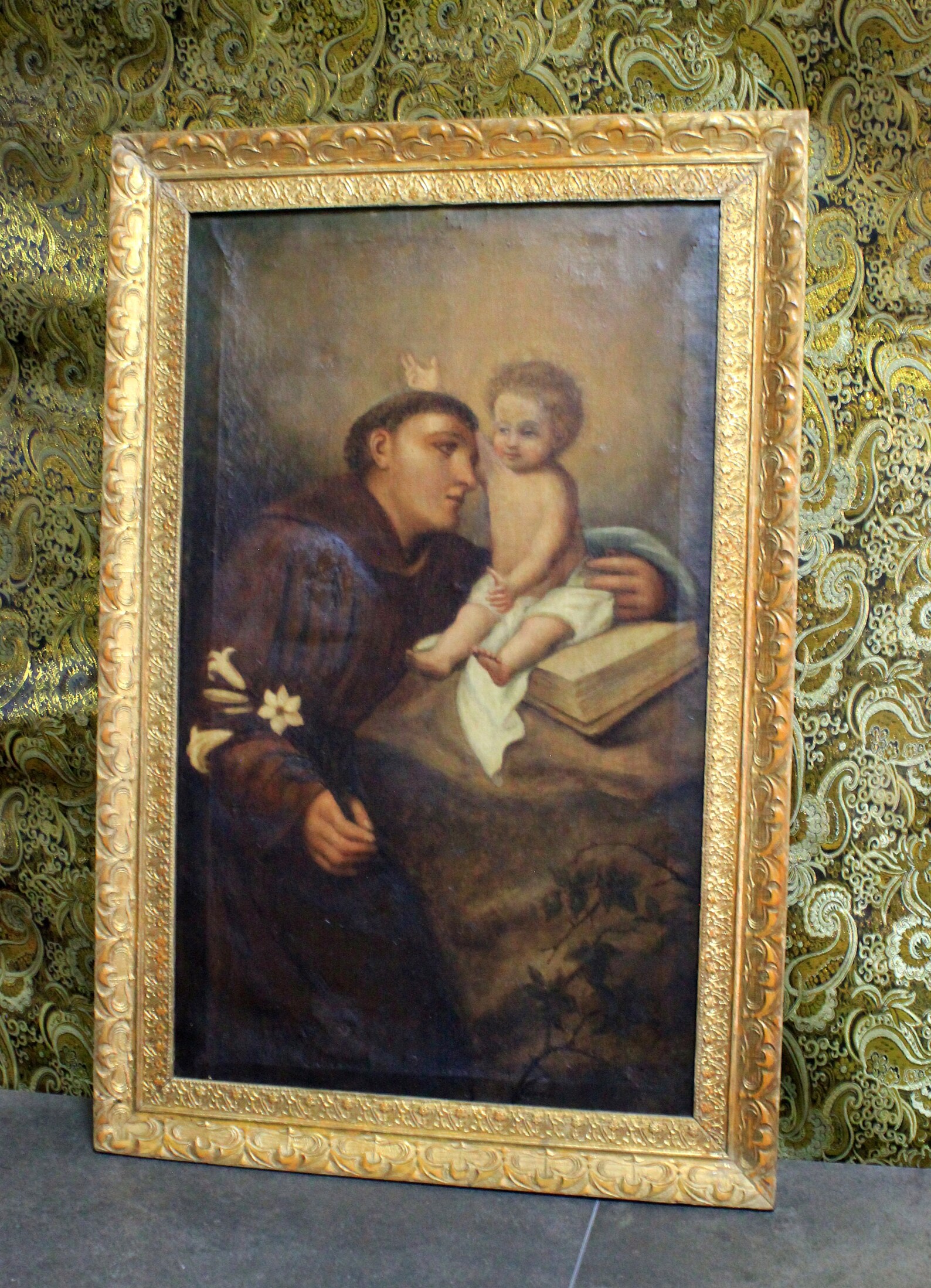 Old Oil on Canvas Religious Painting Old Religious Oil - Etsy