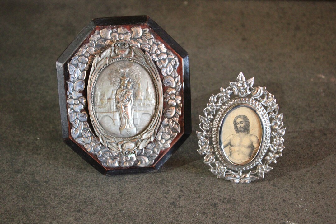 Virgin With Child Icon, Silver Metal, Religious Reliquaries, Desktop ...