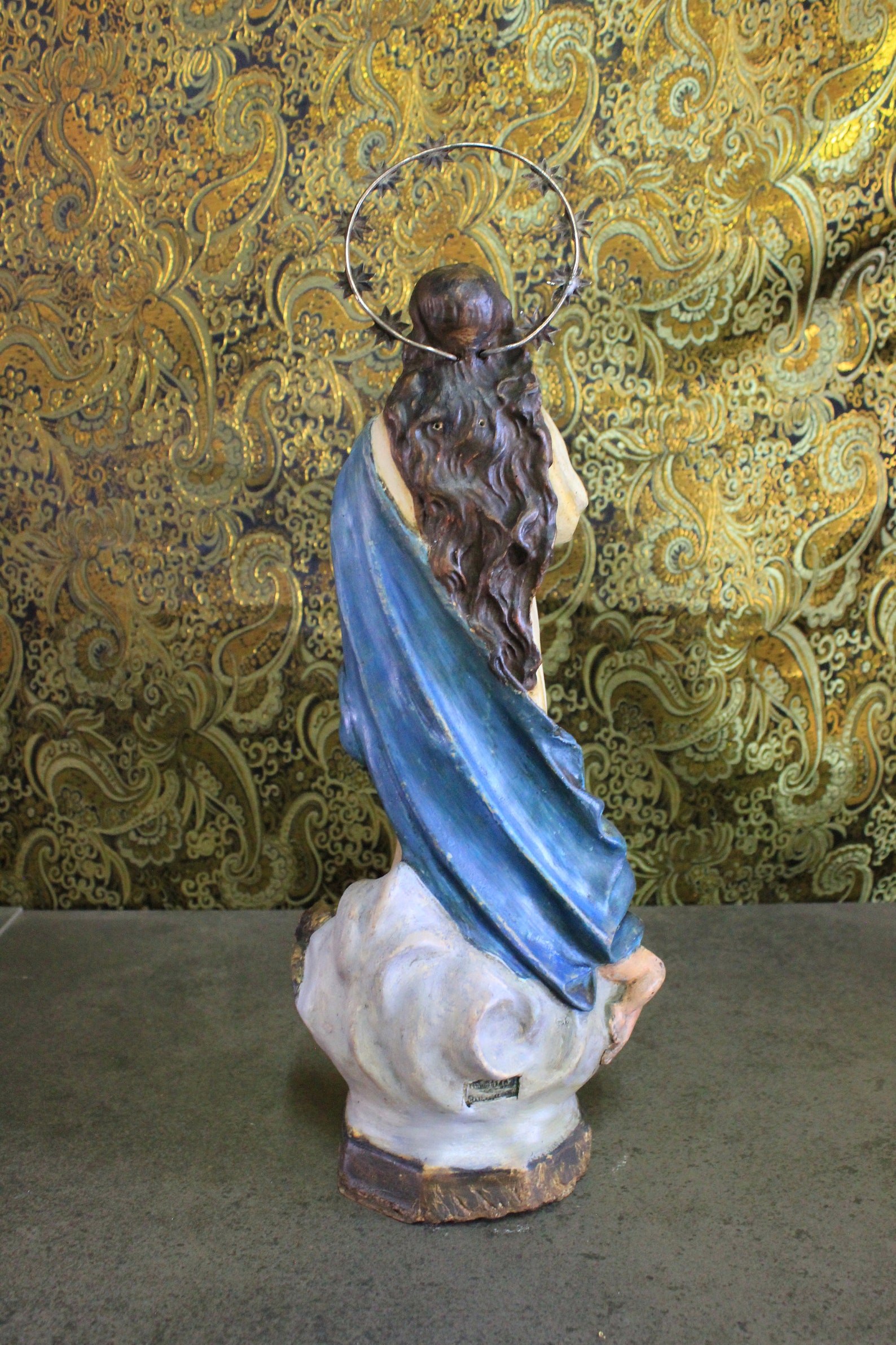 Immaculate Conception Virgin Sculpture, Old Spanish Virgin, Plaster ...