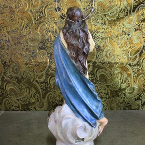 Immaculate Conception Virgin Sculpture, Old Spanish Virgin, Plaster ...