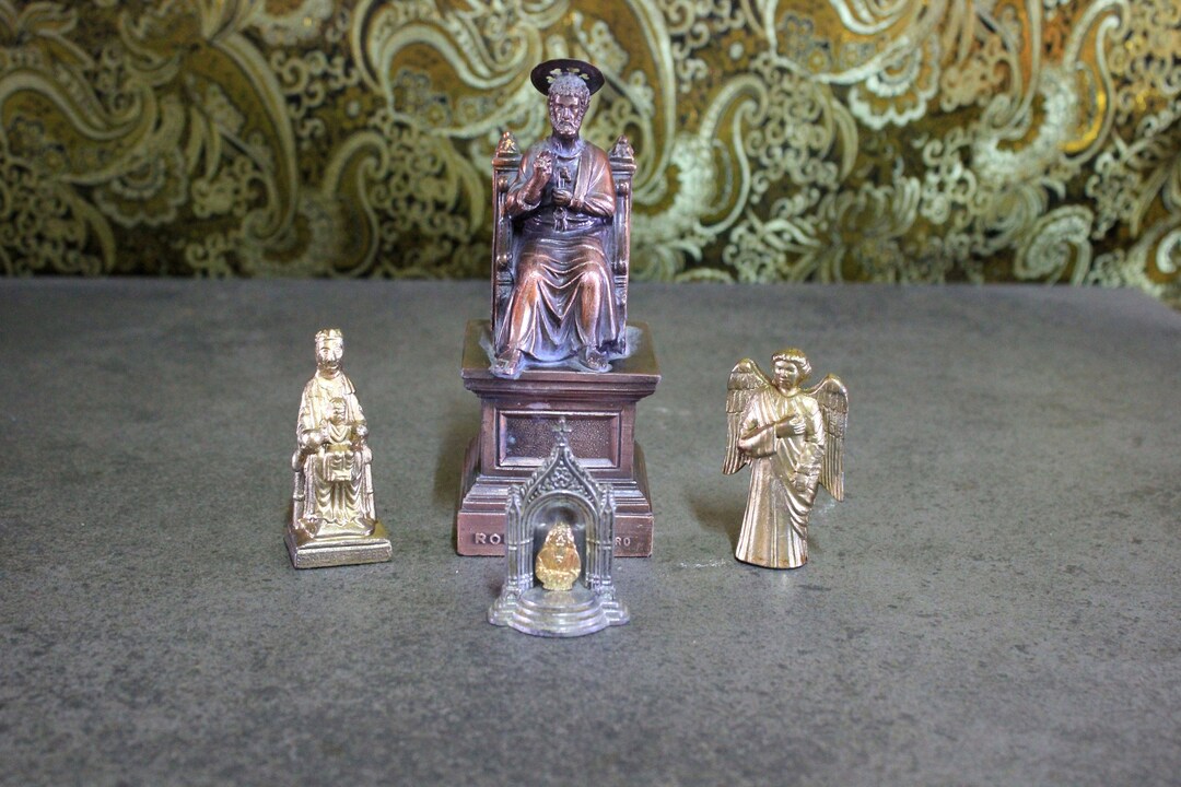 Religious Set of 4, Saint Peter Set, Angel Set, Chapel Set, Montserrat ...