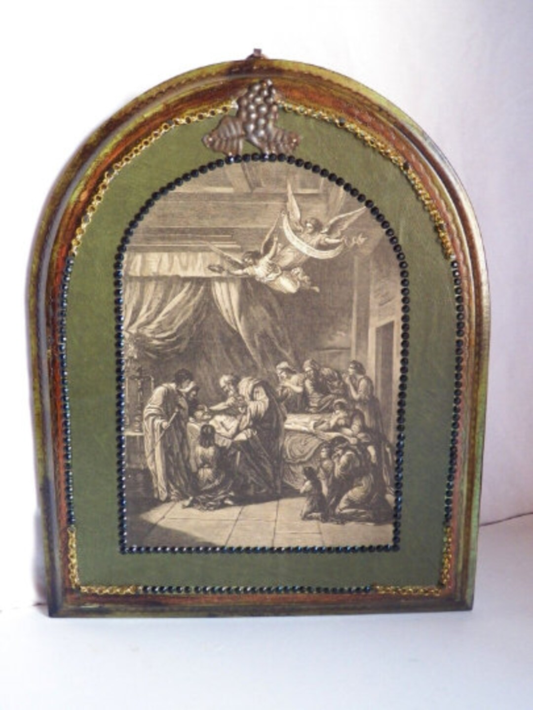 Old Lithography 19th, Religious Icon, Black and White Lithography ...