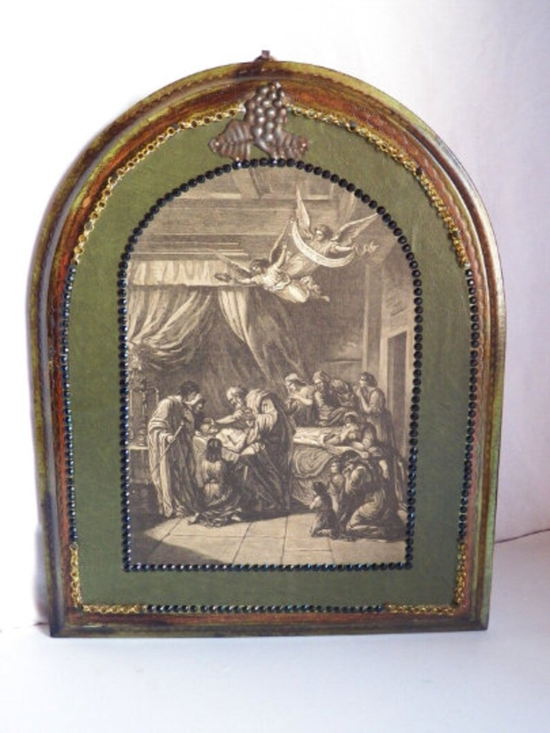 Old Lithography 19th Religious Icon Black and White | Etsy