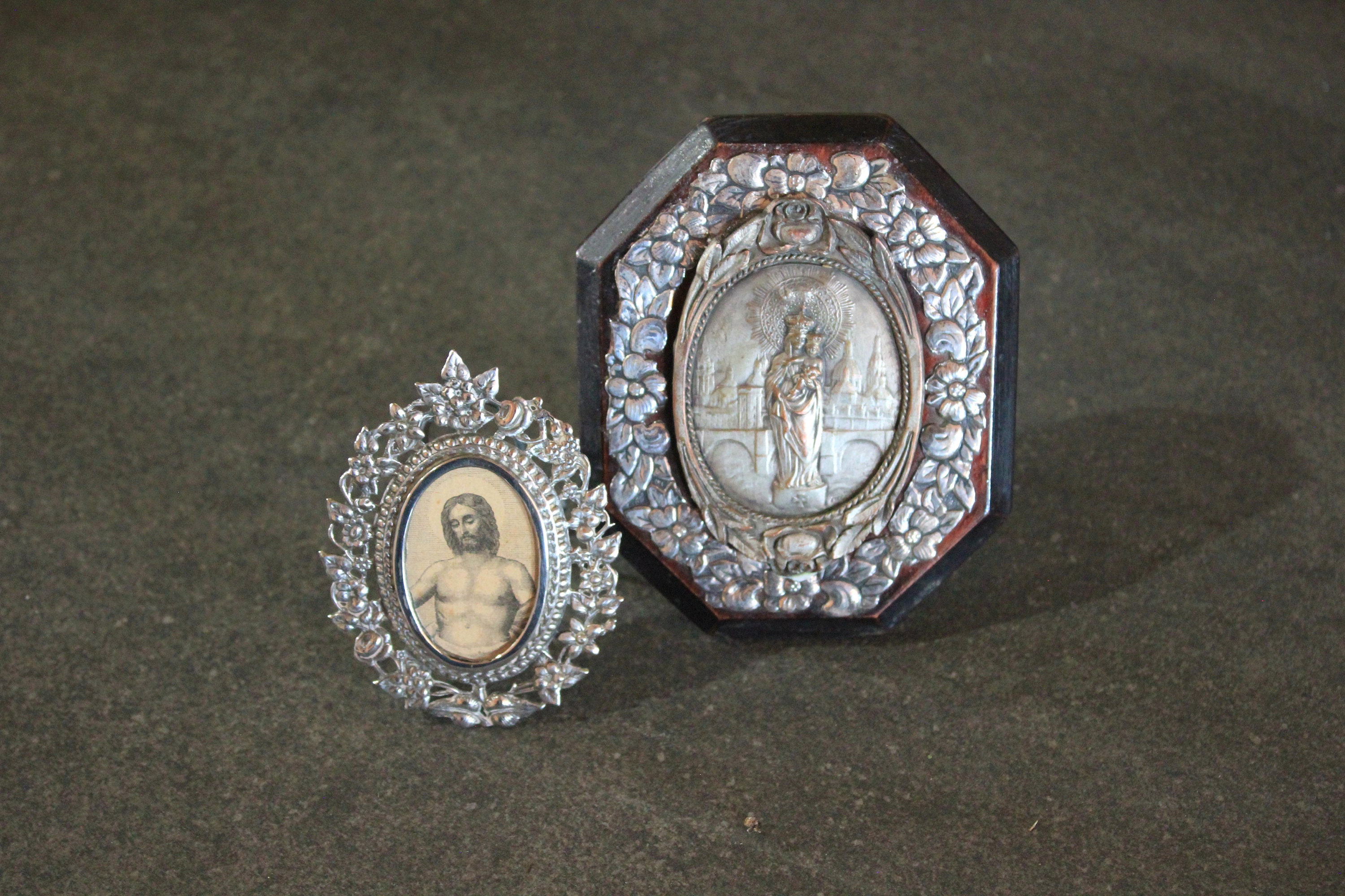 Virgin With Child Icon, Silver Metal, Religious Reliquaries, Desktop ...