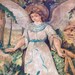 Antique Religious Lithography 19th, Guardian Angel, Art Nouveau ...