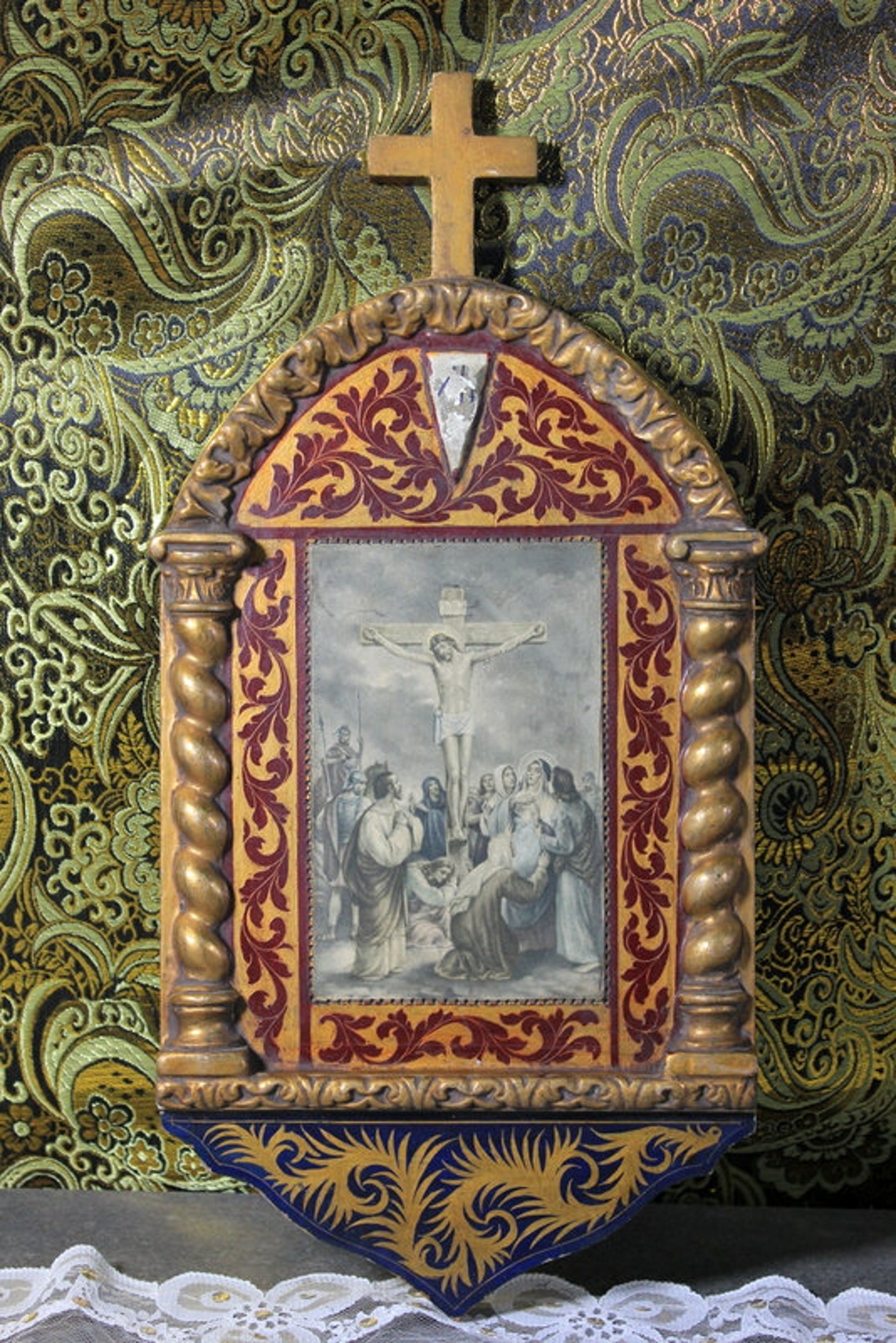 Ancient Religious Icon, via Crucis Nº12, Wooden Icon, Icon With ...