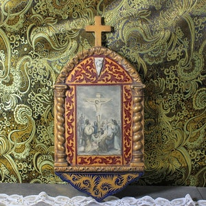 Ancient Religious Icon, via Crucis Nº12, Wooden Icon, Icon With ...