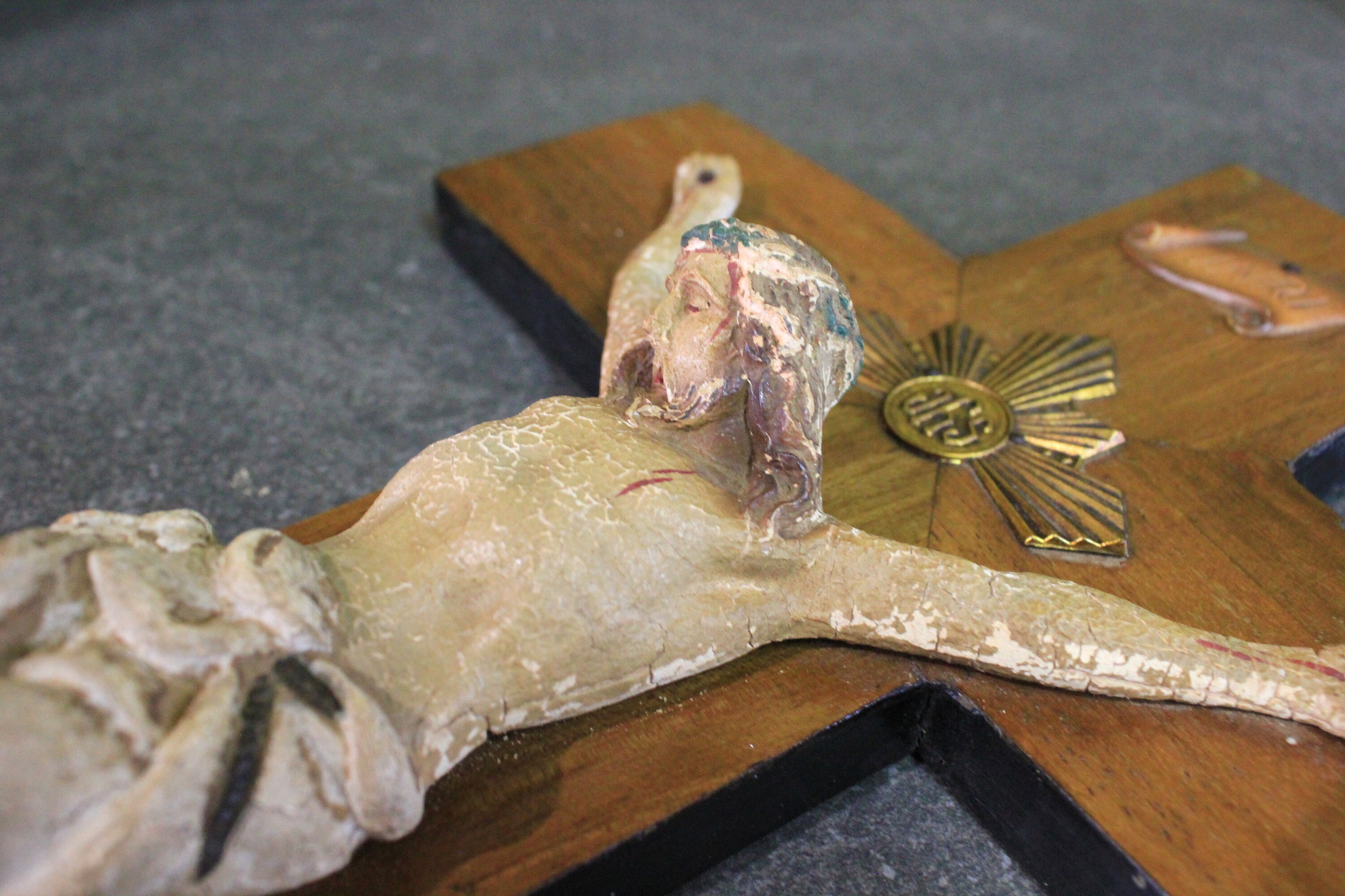 Antique Wall Crucifix Rubber Crucifix Spanish Crucifix - Etsy