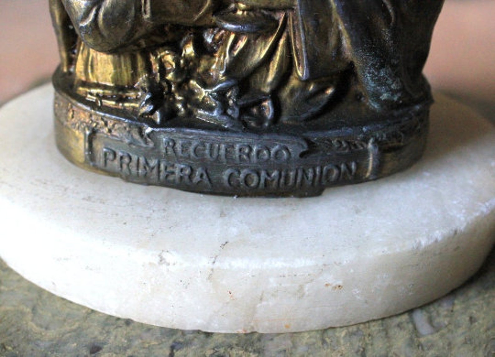 Antique First Communion Gift, Antique Metal Sculpture, Jesus With Child ...