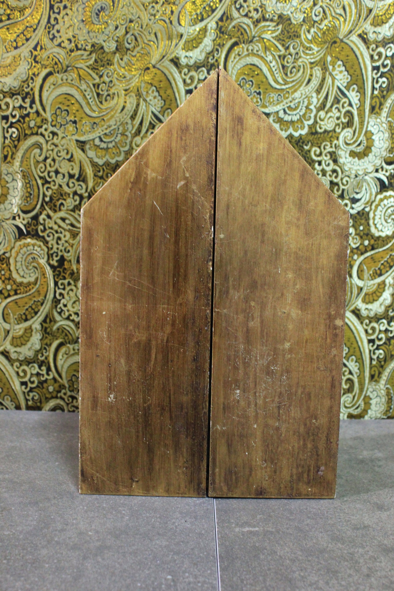 Antique Wooden Triptych Virgin With Child Golden Triptych - Etsy