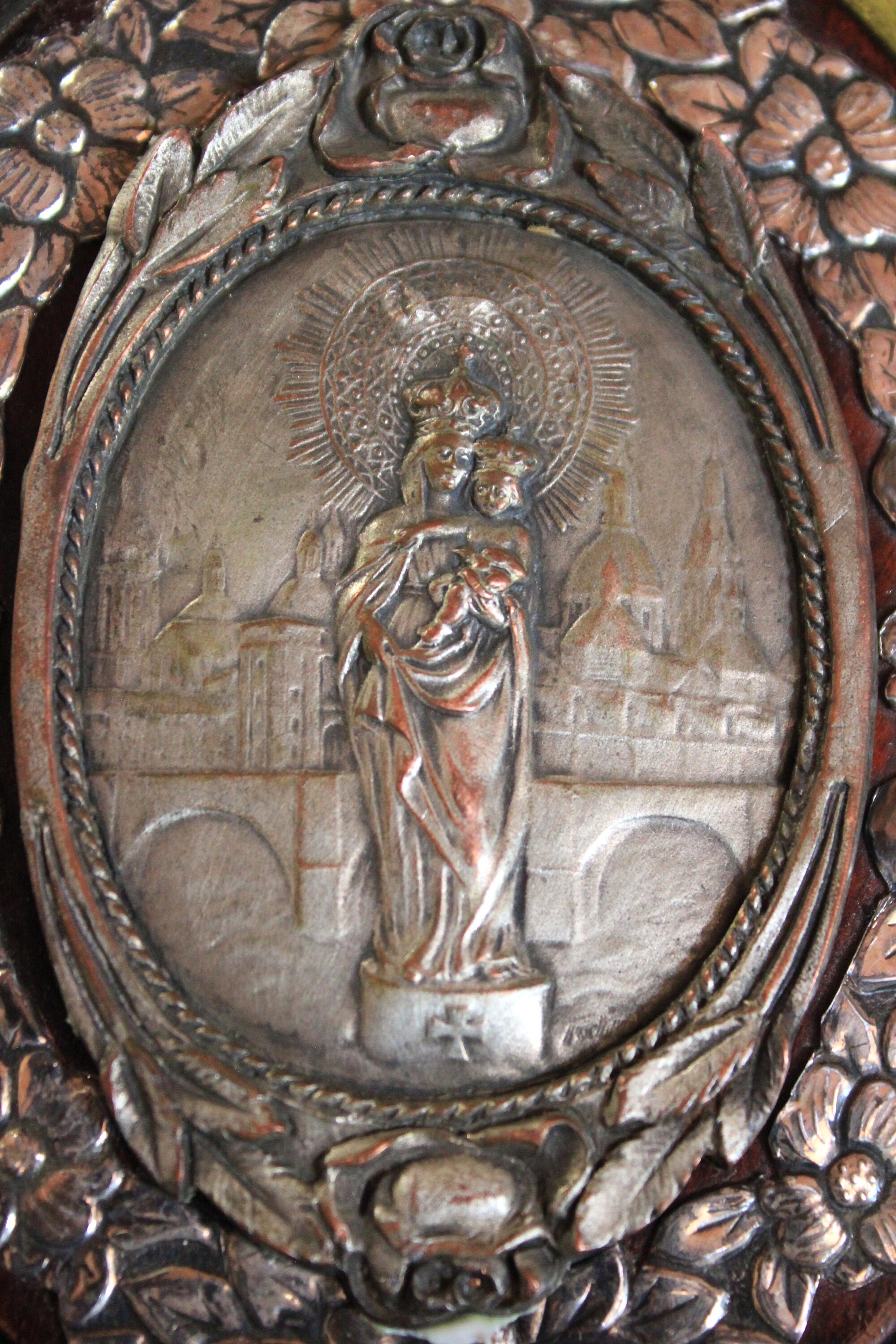 Virgin With Child Icon Silver Metal Religious Reliquaries - Etsy