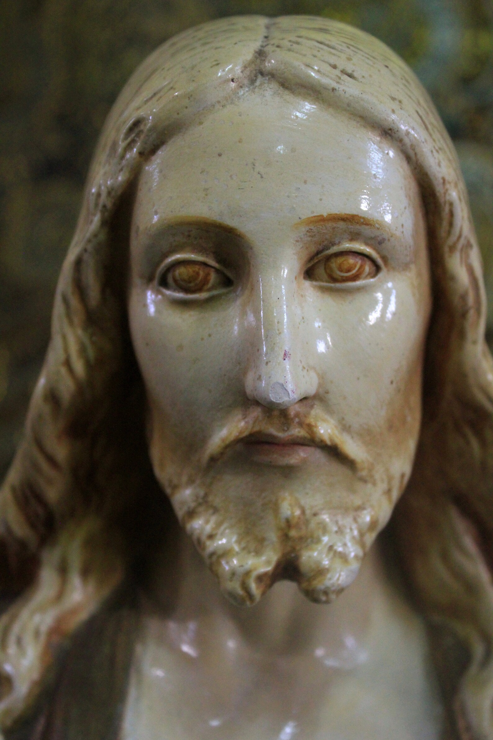Antique Bust of the Heart of Jesus, Sacred Heart Jesus, Bust of Jesus ...