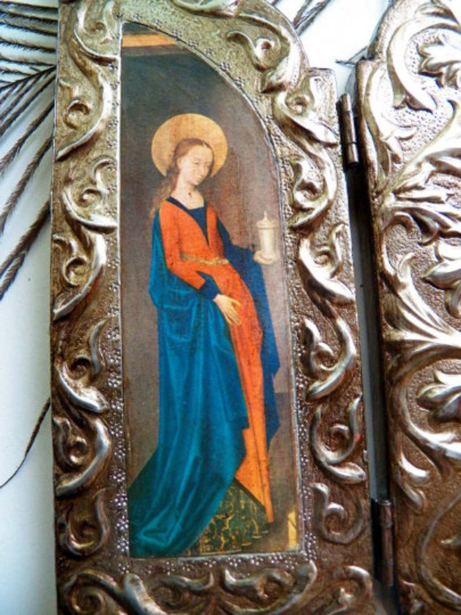 Virgin With Child Triptych Antique Virgin Mary Triptych - Etsy