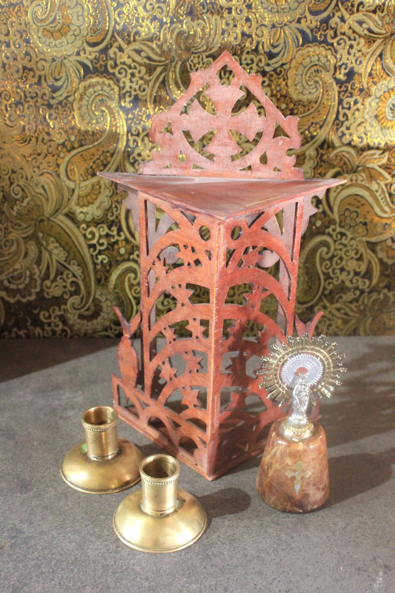 Old Niche Virgen Del Pilar Old Openwork Chapel Wood Chapel - Etsy