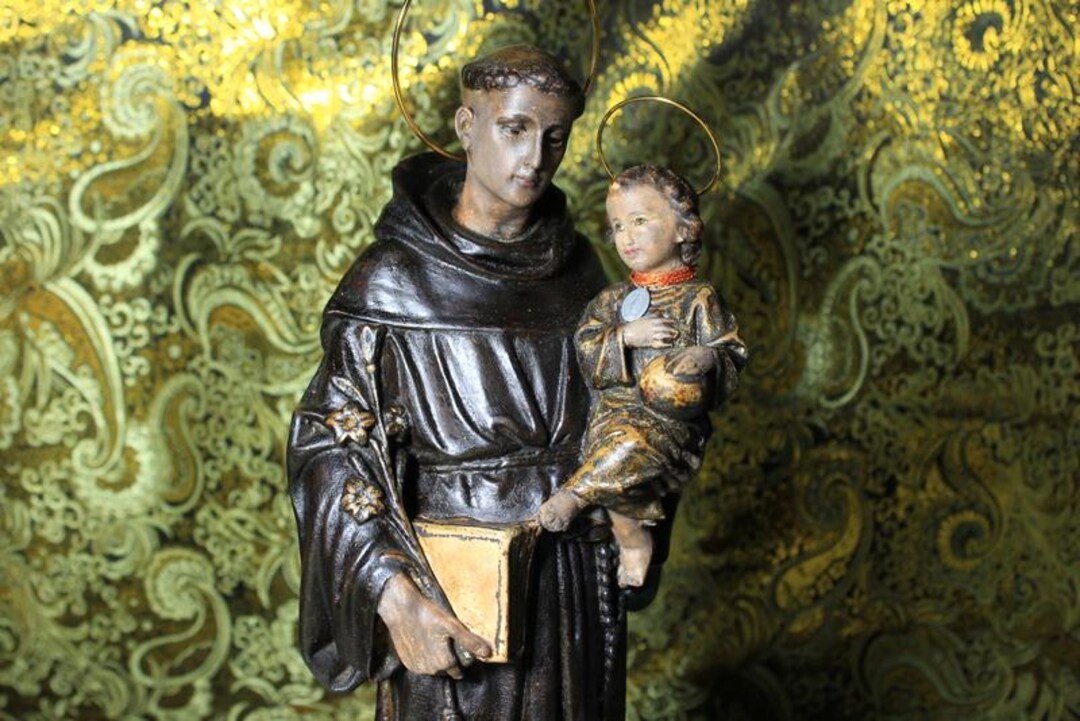 Ancient Saint Anthony of Padua, Ancient Religious Art, Ancient Saint ...