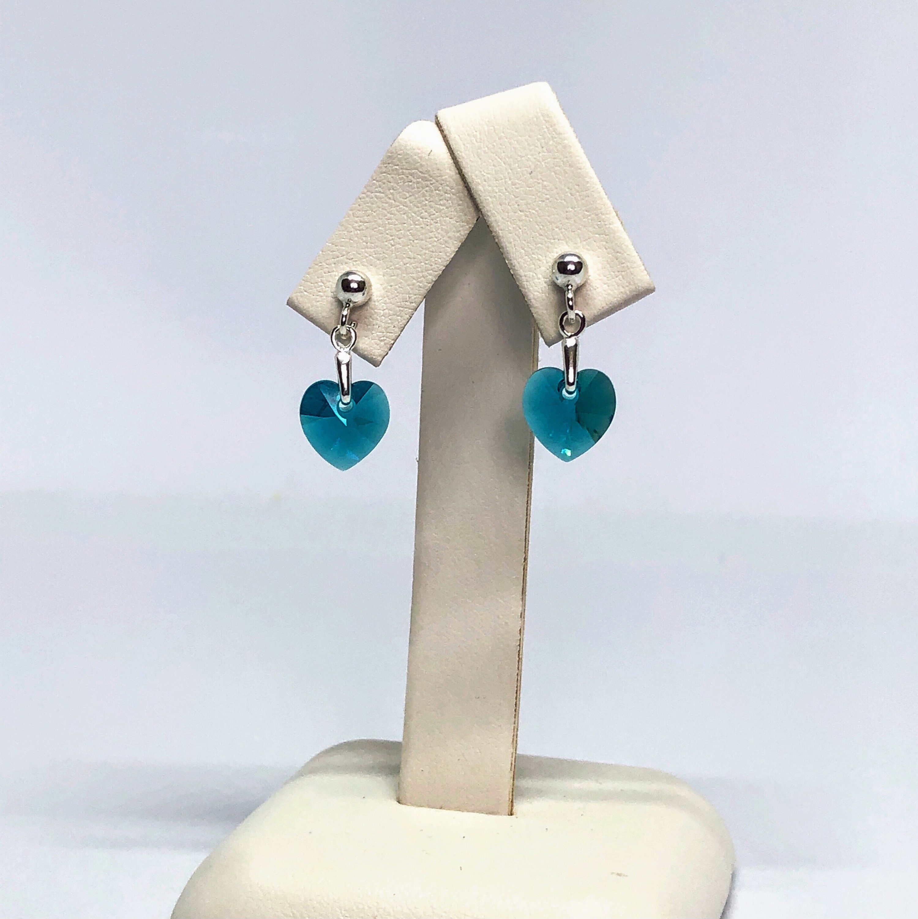 December Birthstone Earrings, Sterling Silver Earrings, December ...