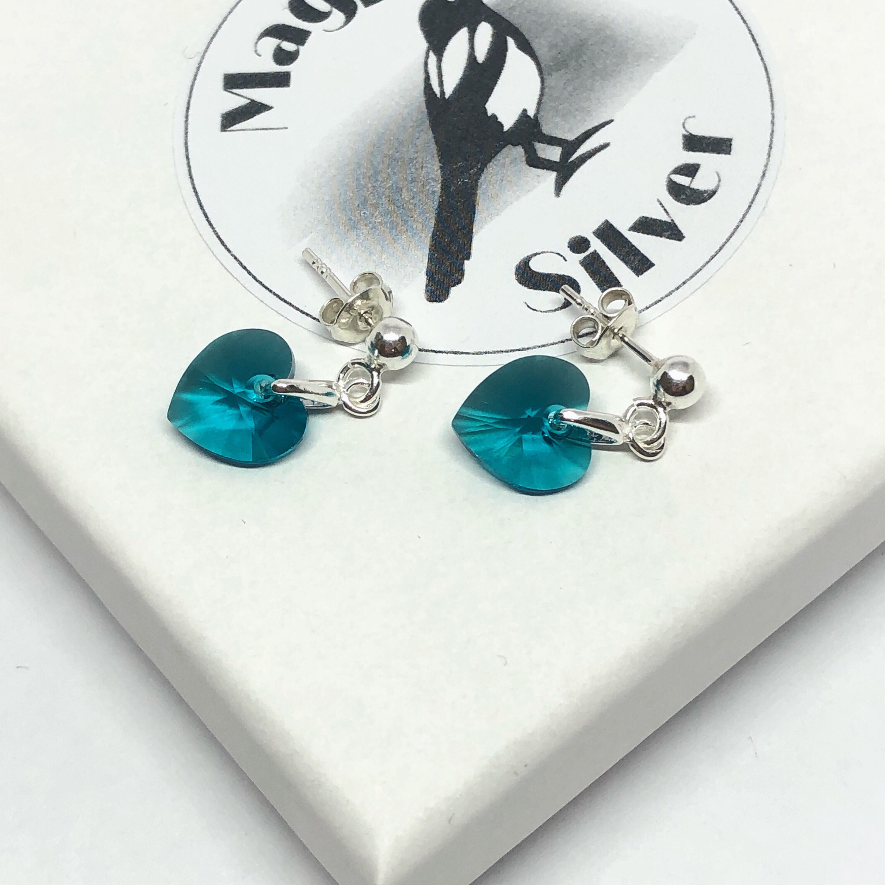 December Birthstone Earrings, Sterling Silver Earrings, December ...
