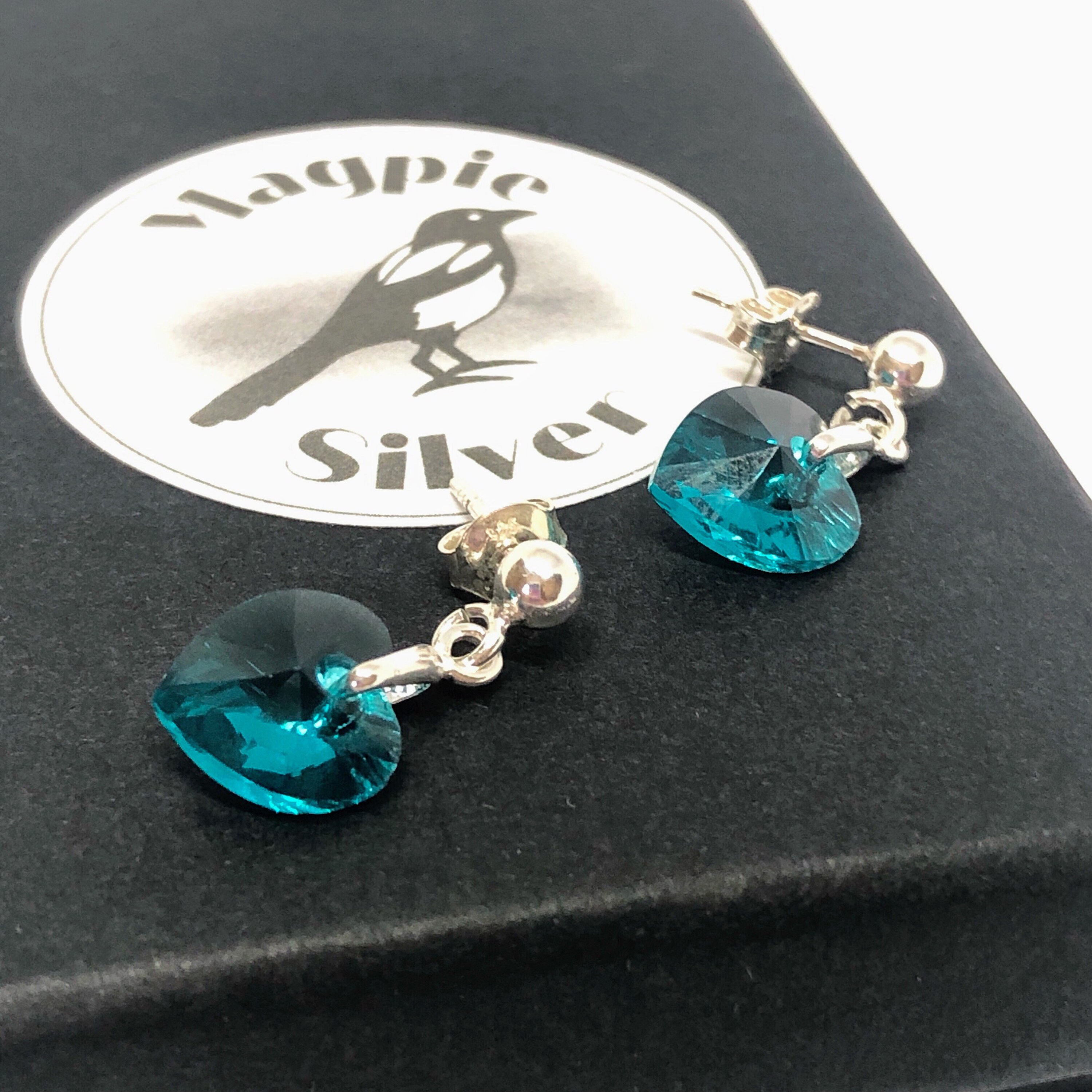 December Birthstone Earrings, Sterling Silver Earrings, December ...
