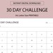 30 Day Challenge Landscape Printable, Monthly Planner PDF, Weekly ...