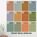 Undated Wall Calendar Printable PDF, Large Monthly Wall Planner ...
