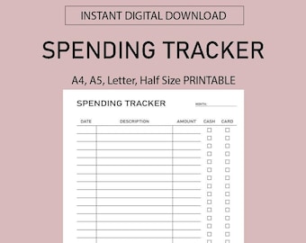 Income & Expense Tracker, Monthly Budget Planner Printable, Financial ...