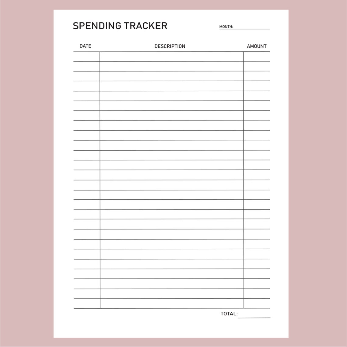 Spending Tracker, Expense Tracker Printable, Expense Tracker, Budget ...