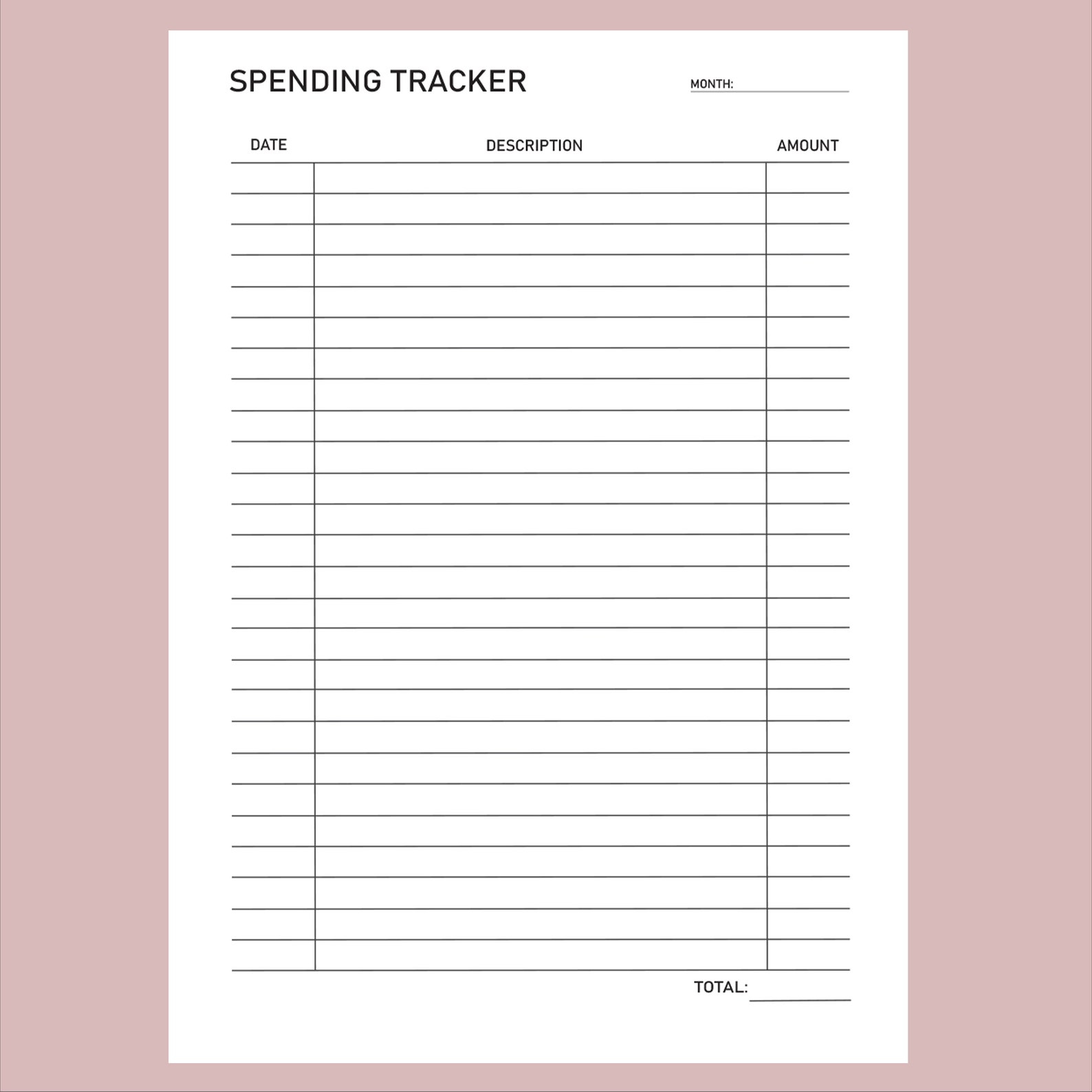 Spending Tracker, Expense Tracker Printable, Expense Tracker, Budget ...